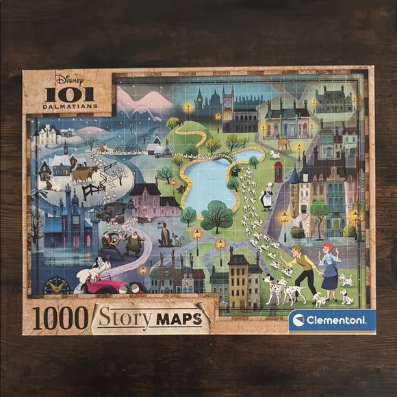 clementoni | Games | Disney 1 Dalmatians S Story Map Puzzle 1000 Pc ...